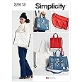 Amazon.com: Simplicity Tote Bag Sewing Pattern Kit, Code S9618, One Size, Multicolor : Arts ...