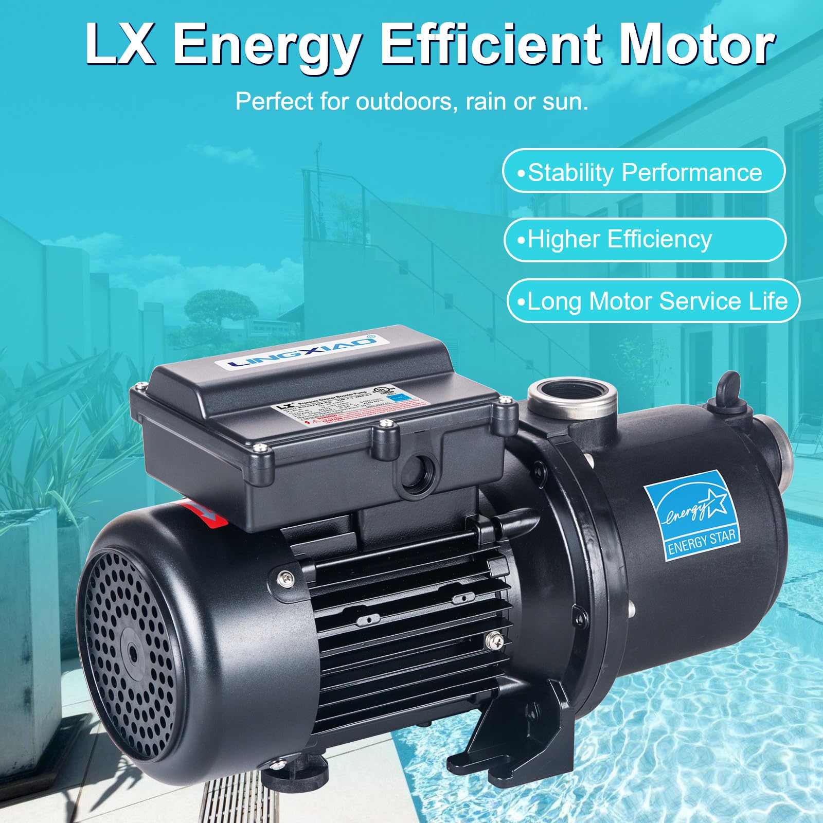 Mua LINGXIAO Pool Booster Pump 3/4HP, (230V or 115V) Compatible for ...