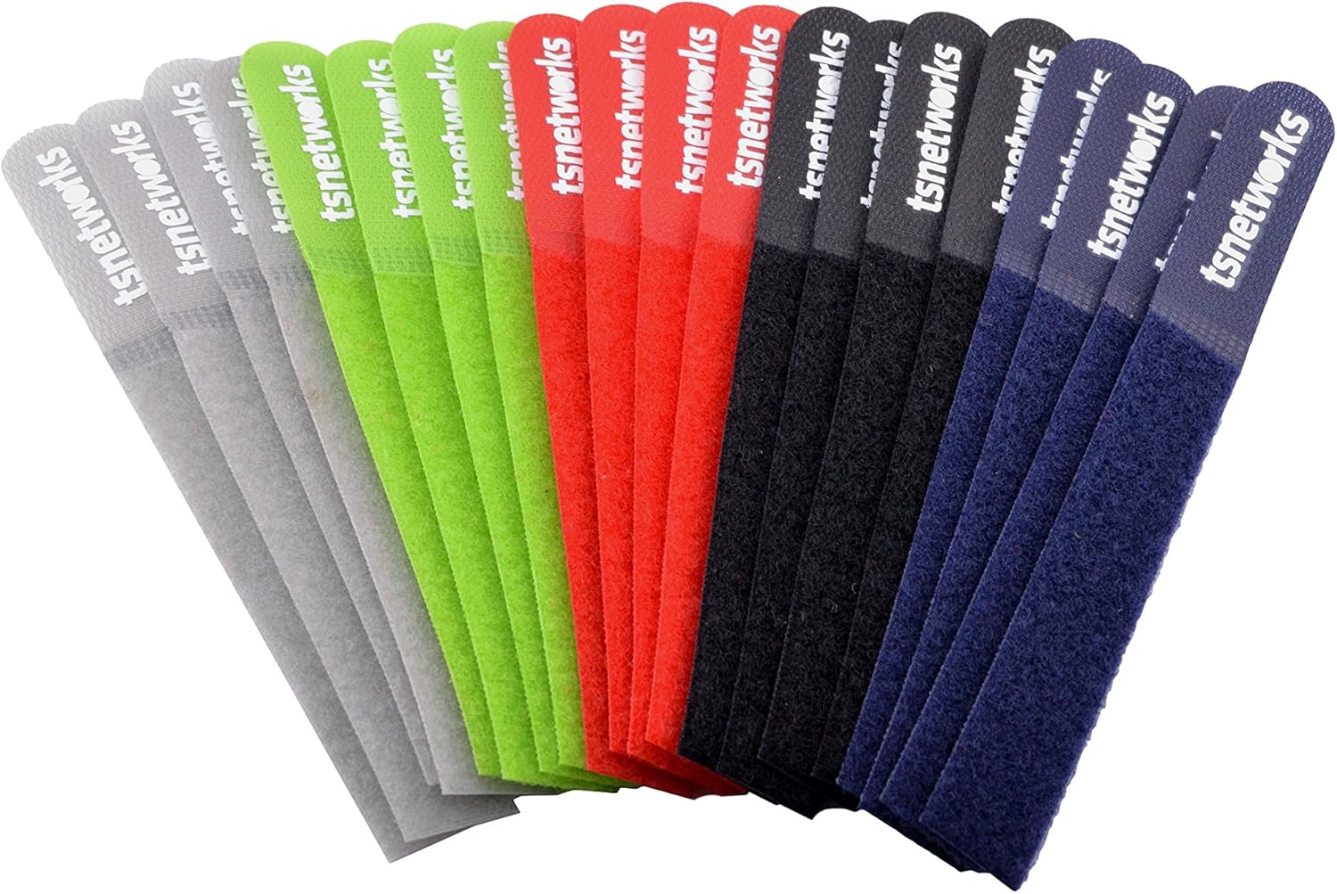 tsnetworks pack of 20Reusable Velcro cable ties, string binders, Velcro ...