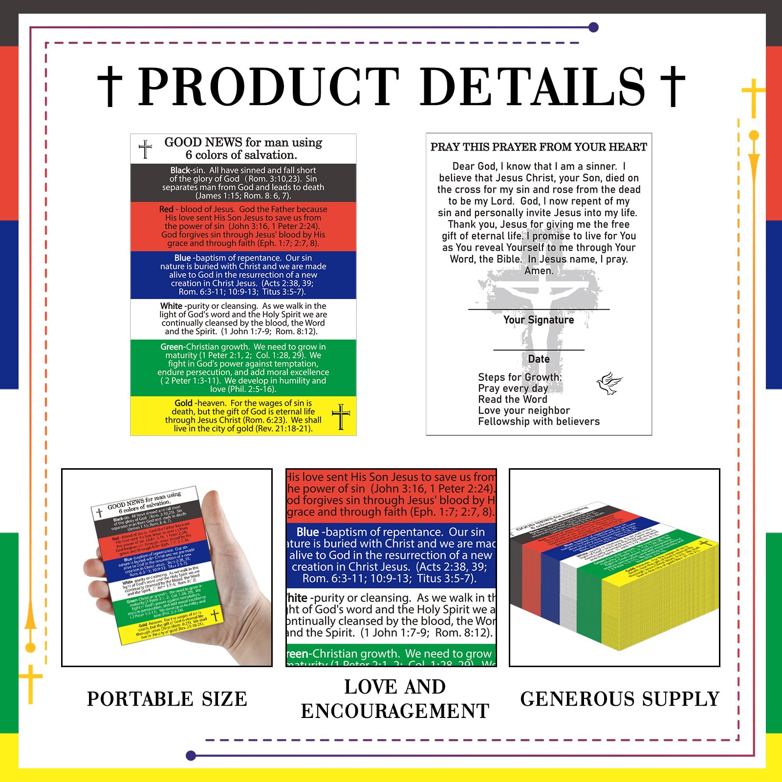 Mua Zhanmai 200 Pcs Bulk Plan of Salvation Cards Gospel Tracts Pocket ...