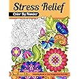 Amazon.com: Color By Number Stress Relief: Coloring Book of Relaxing ...