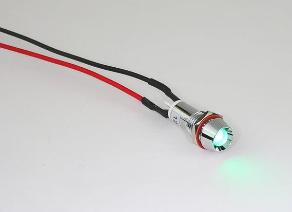 Amazon.com: PilotLights 12 Volt DC Pilot Light, 10mm Panel Indicator ...