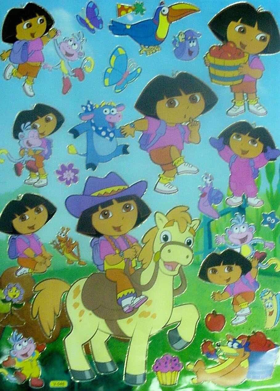 Amazon.com: Dora the Explorer Wall Stickers Set of 2 - Dora and Friends ...