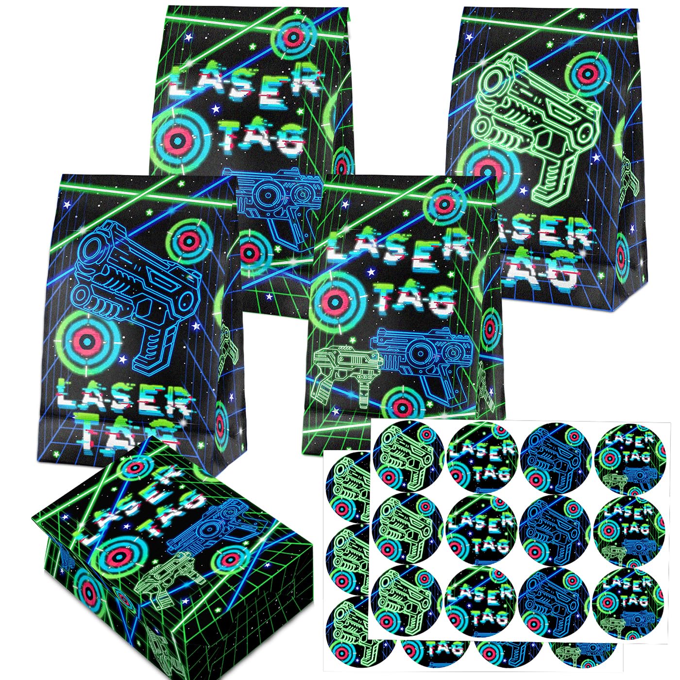 Laser Tag Party Decorations - Laser Tag Goodie Bags, Laser Tag Stickers ...