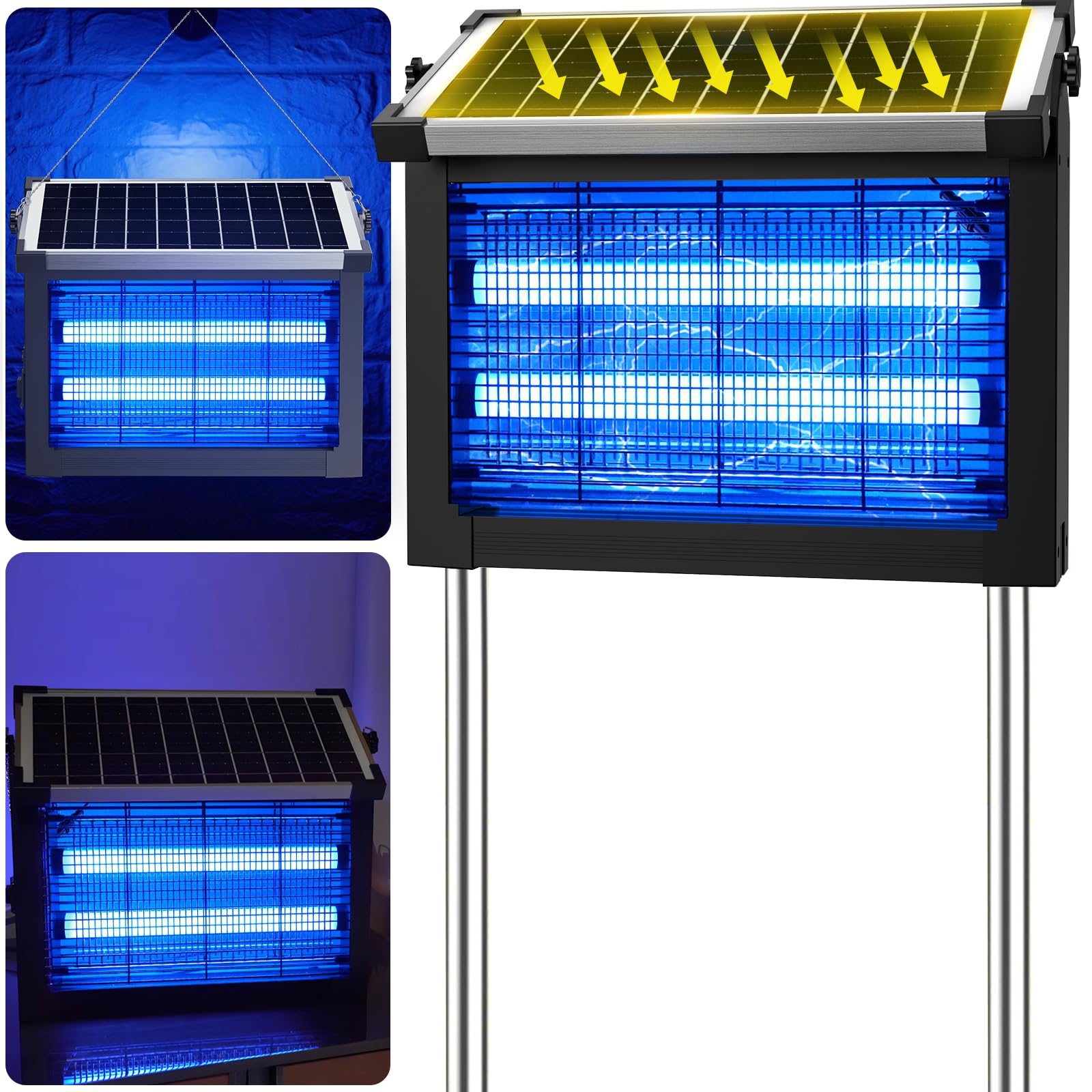 Bug Zapper Outdoor Solar Powered, Zwiran Mosquito Zapper Indoor with ...