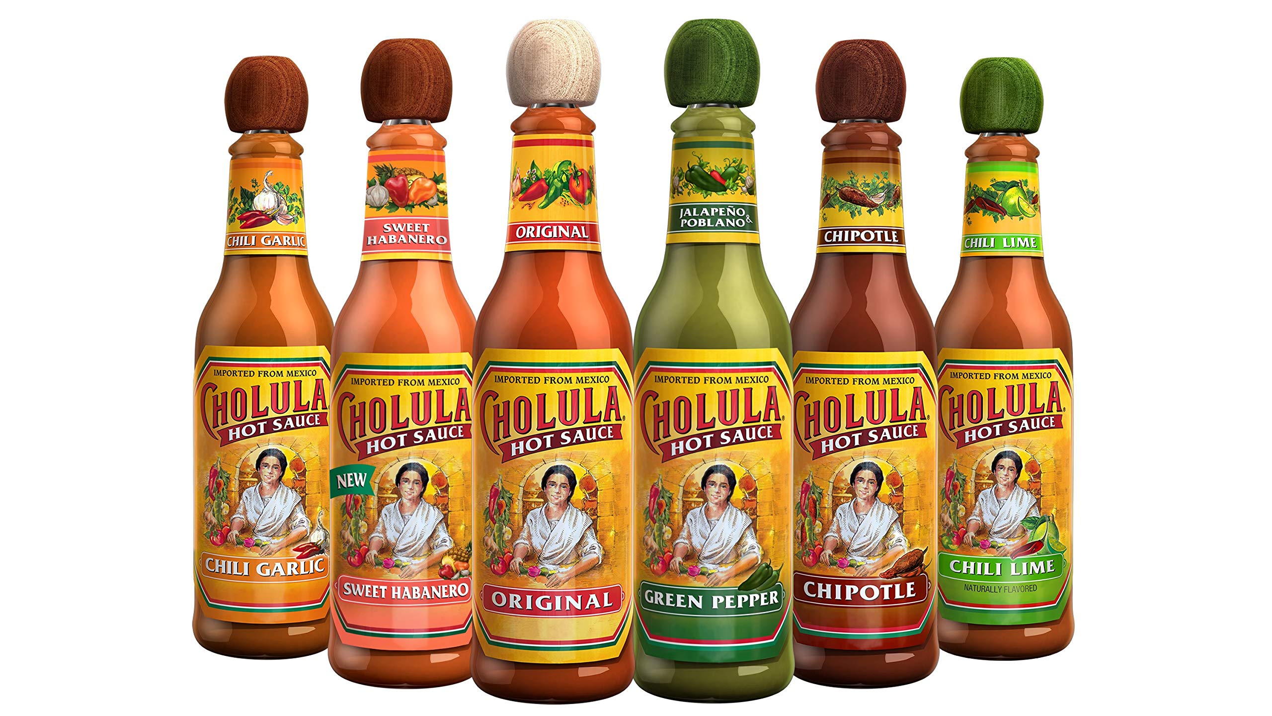 Cholula Hot Sauce Variety Pack | 6 Pack 5oz Bottles | Original, Green ...