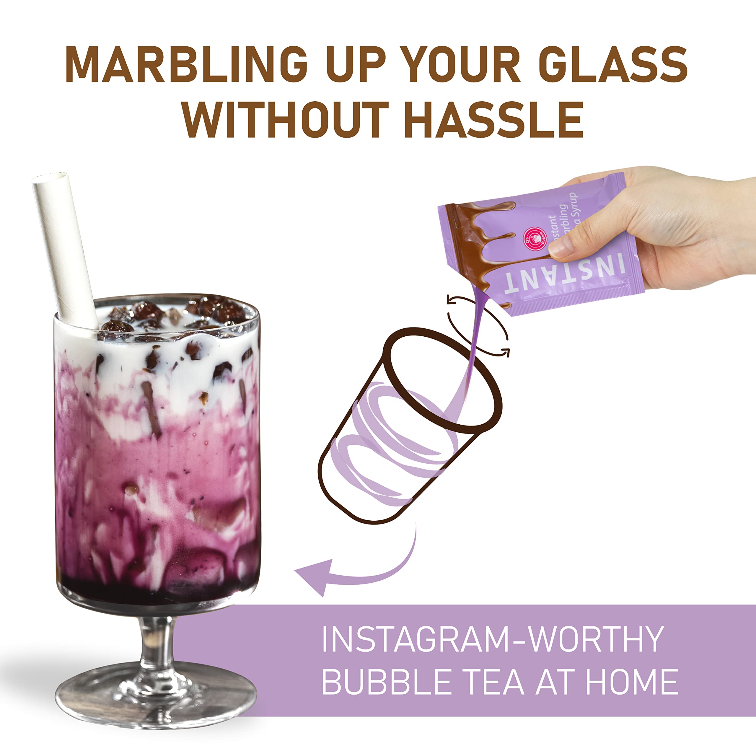 Mua O's Bubble Instant Boba Kit Marbling Boba Kit | boba tea kit ...