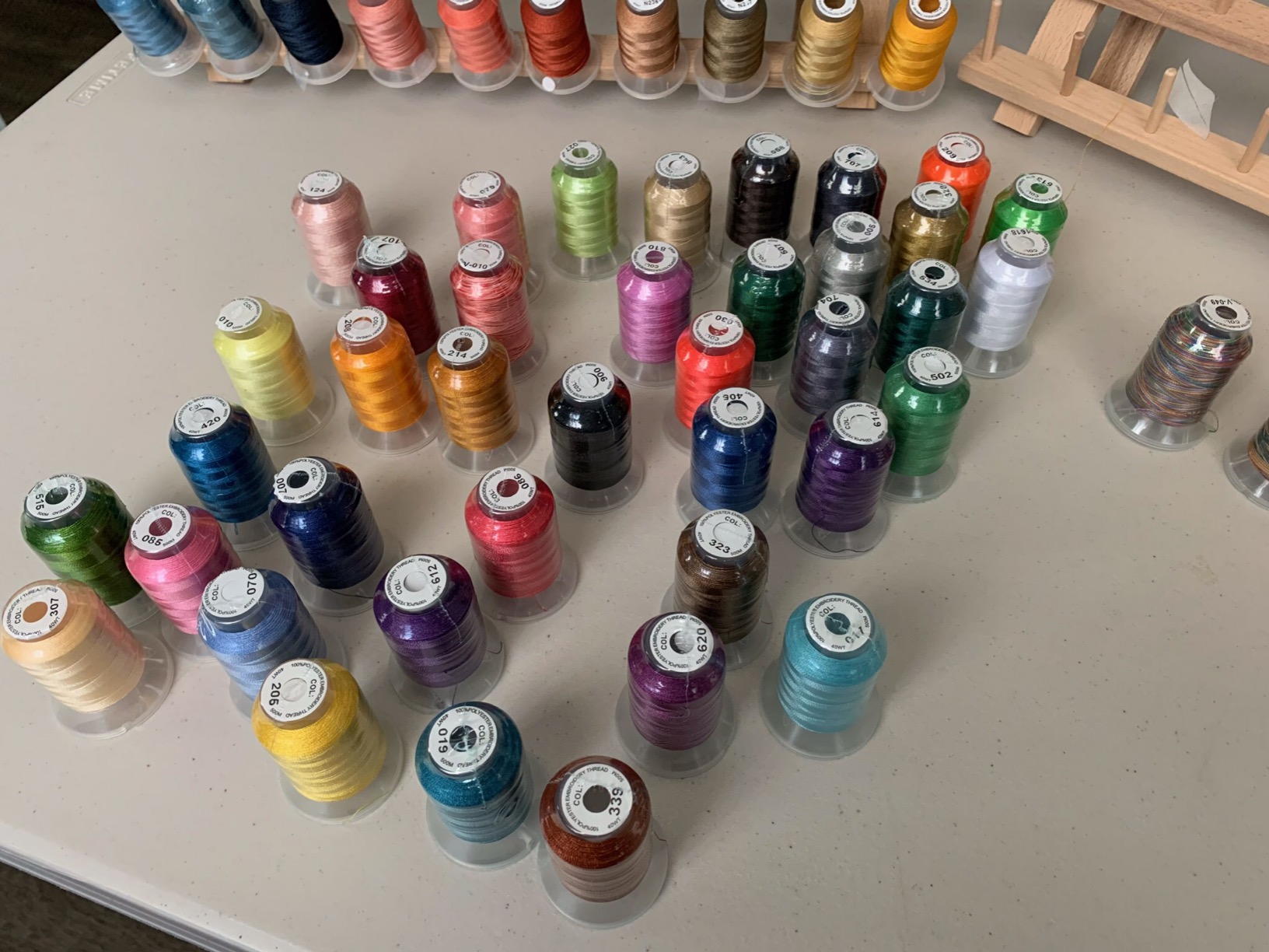 $6/mo - Finance New brothread 50 Spools Embroidery Machine Thread Kit ...