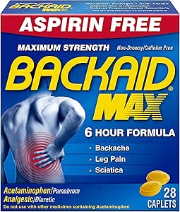 Amazon.com: Backaid Max Caplets, 28 Count (Pack of 4) : Health & Household