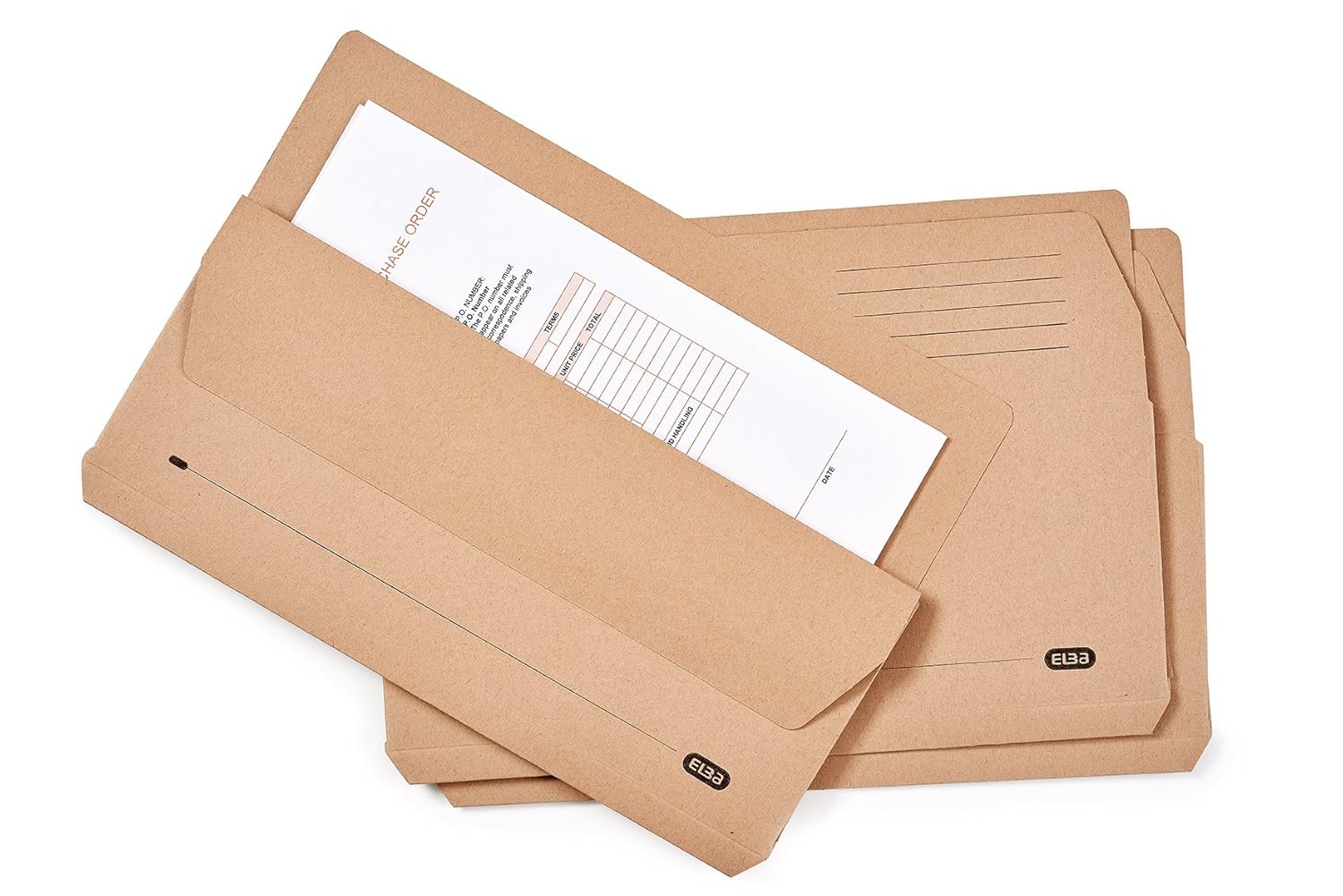 Elba 28 mm Strongline Foolscap Open Top Document Wallet, Buff, 320 gsm ...
