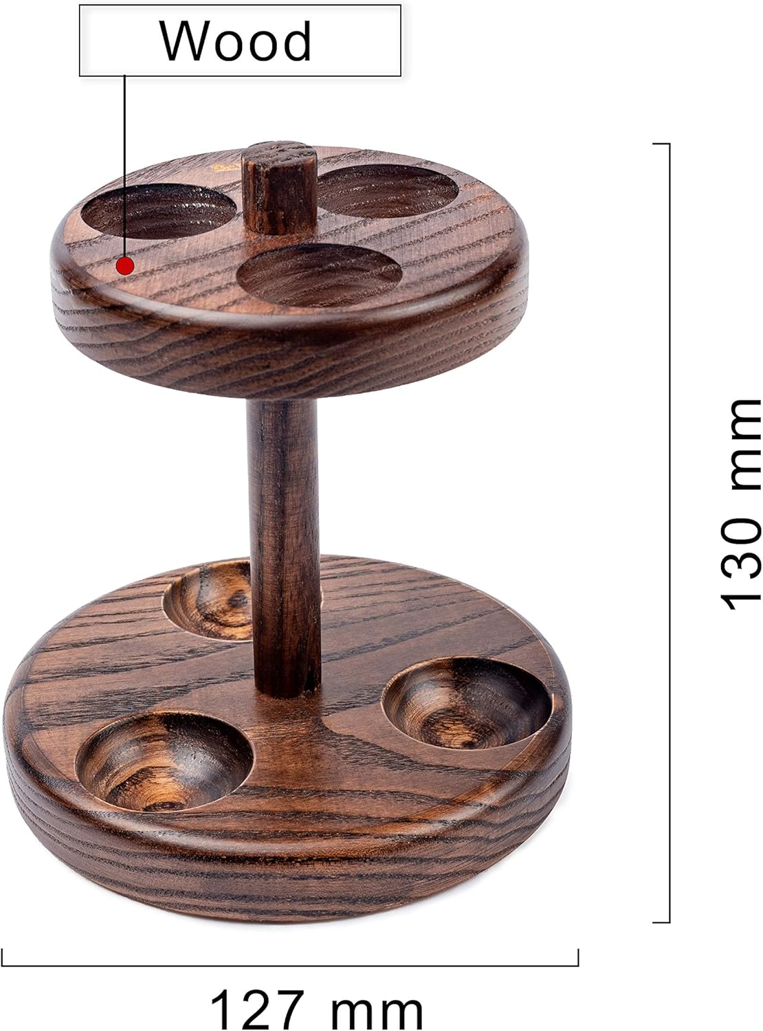 Dr. Watson – Wooden Pipe Stand, for 3 Tobacco Smoking Pipes, Handmade ...