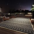 Amazon.com: MontVoo-Outdoor Rug Carpet 8x10 ft for Patio RV Camping with Led Strip Lights ...