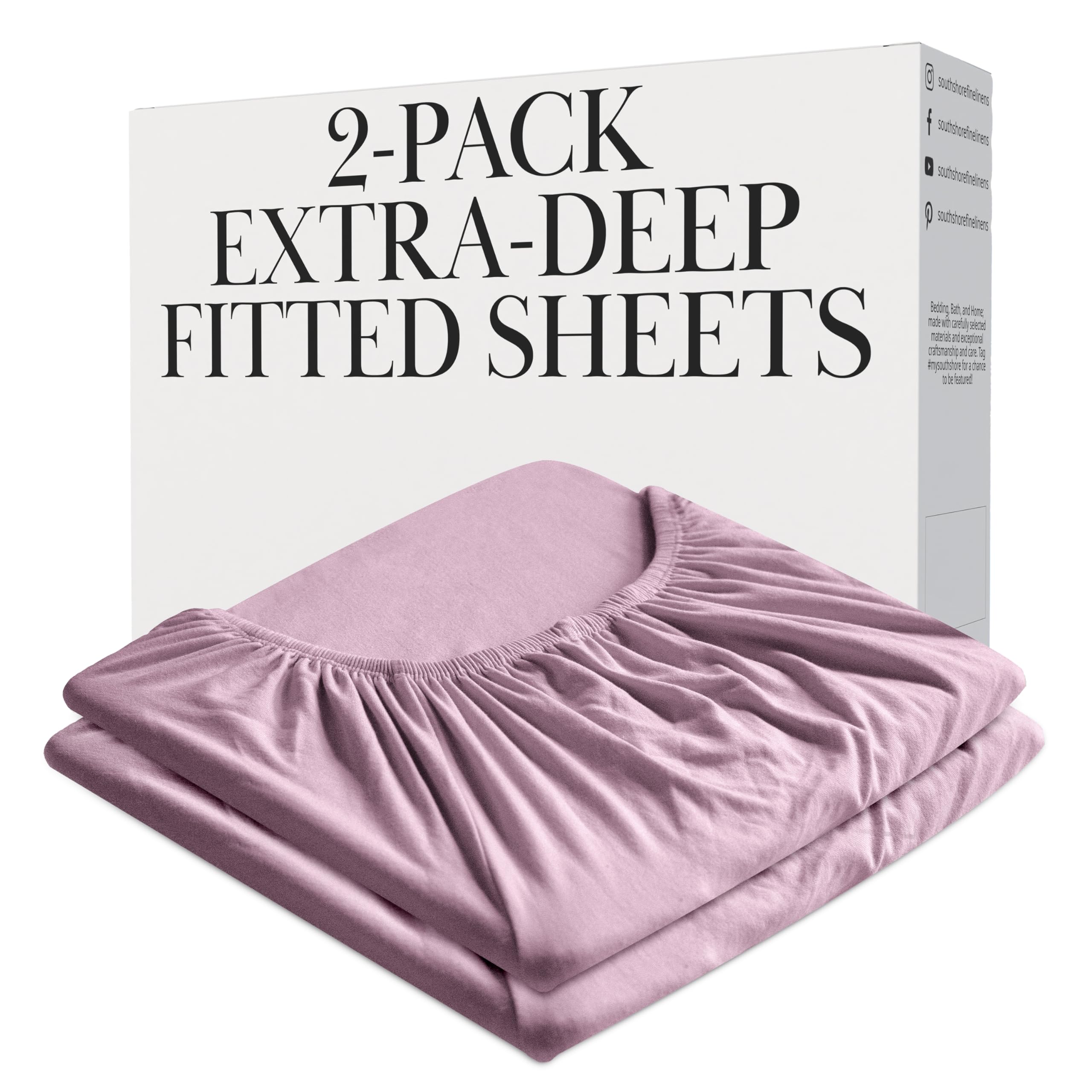 Mua Southshore Fine Living, Inc. Twin Fitted Sheets 2-Pack, 21" Deep ...