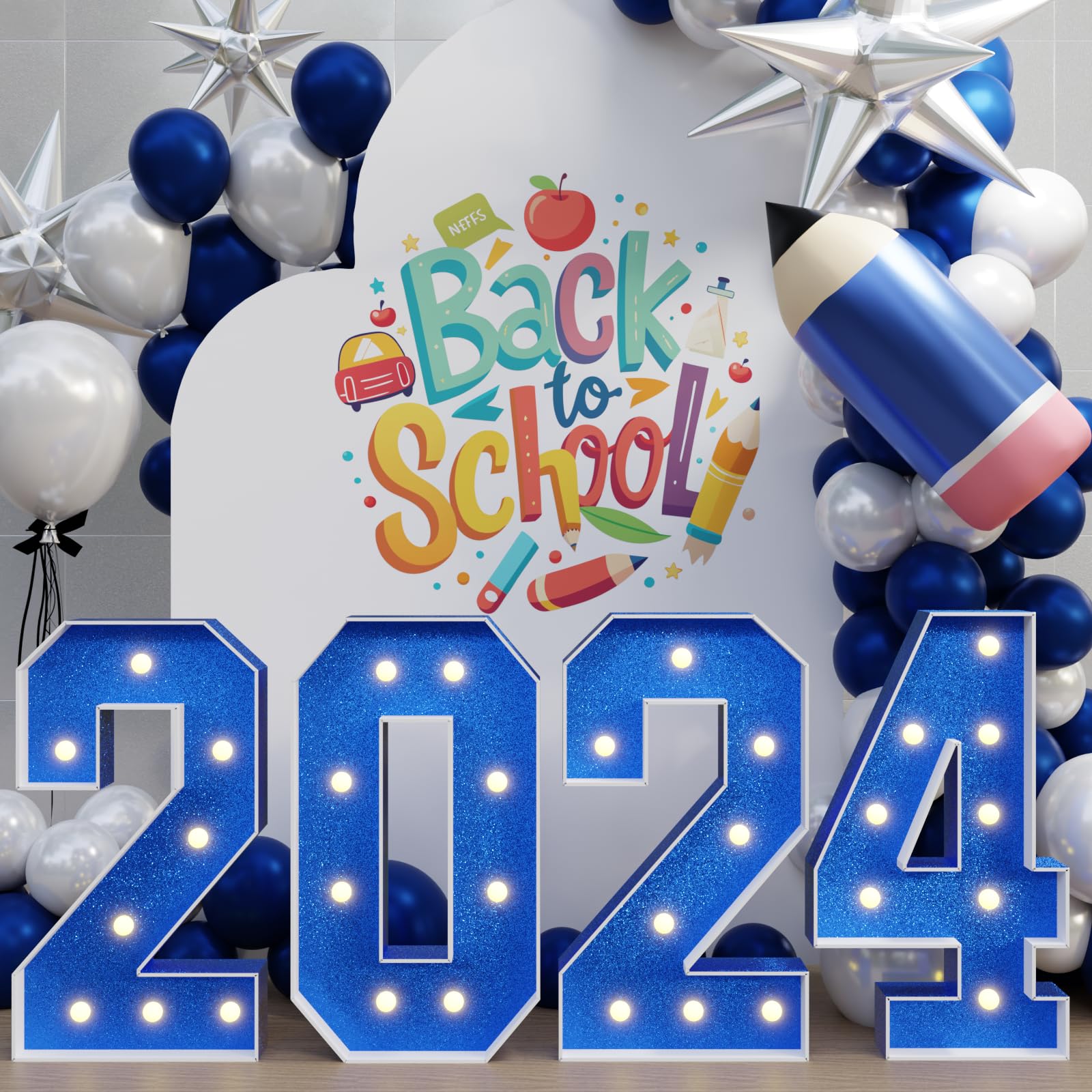 Graduation Decorations 2024 Blue Numbers: 2.3FT Graduation Decorations ...