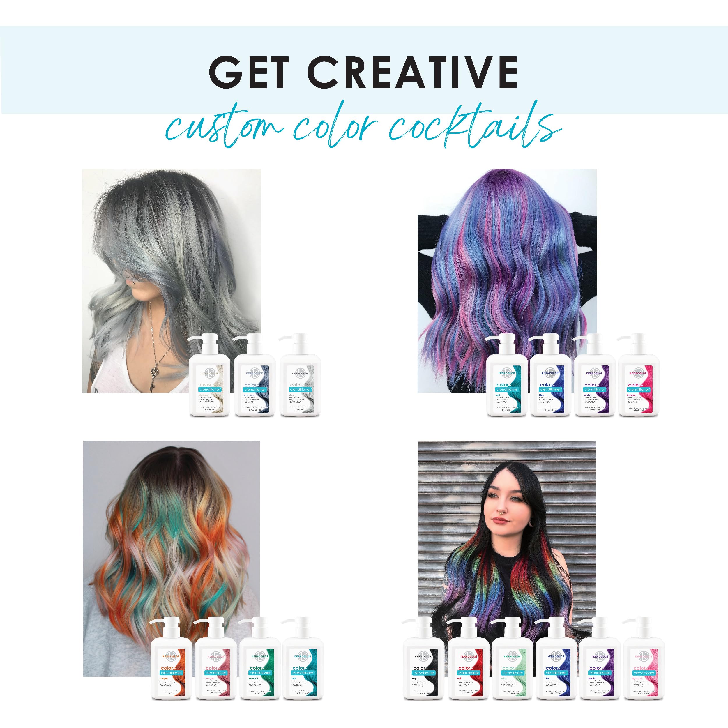 Mua Keracolor Clenditioner Hair Dye (22 Colors) Semi Permanent Hair ...