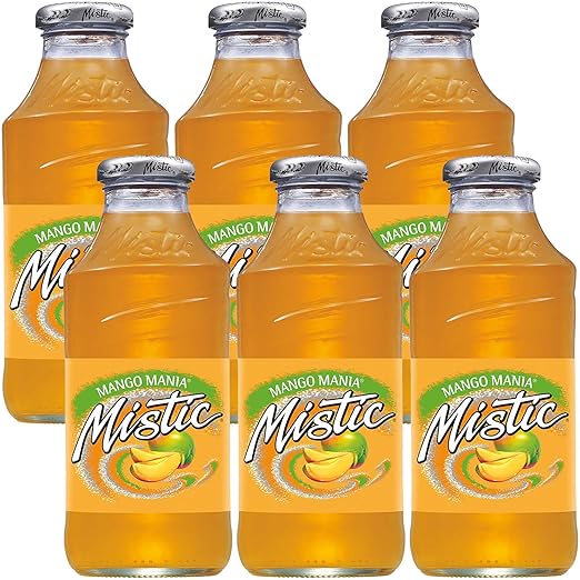 Amazon.com : Mistic Mango Mania Drink, 16oz Glass Bottle (Pack of 6 ...