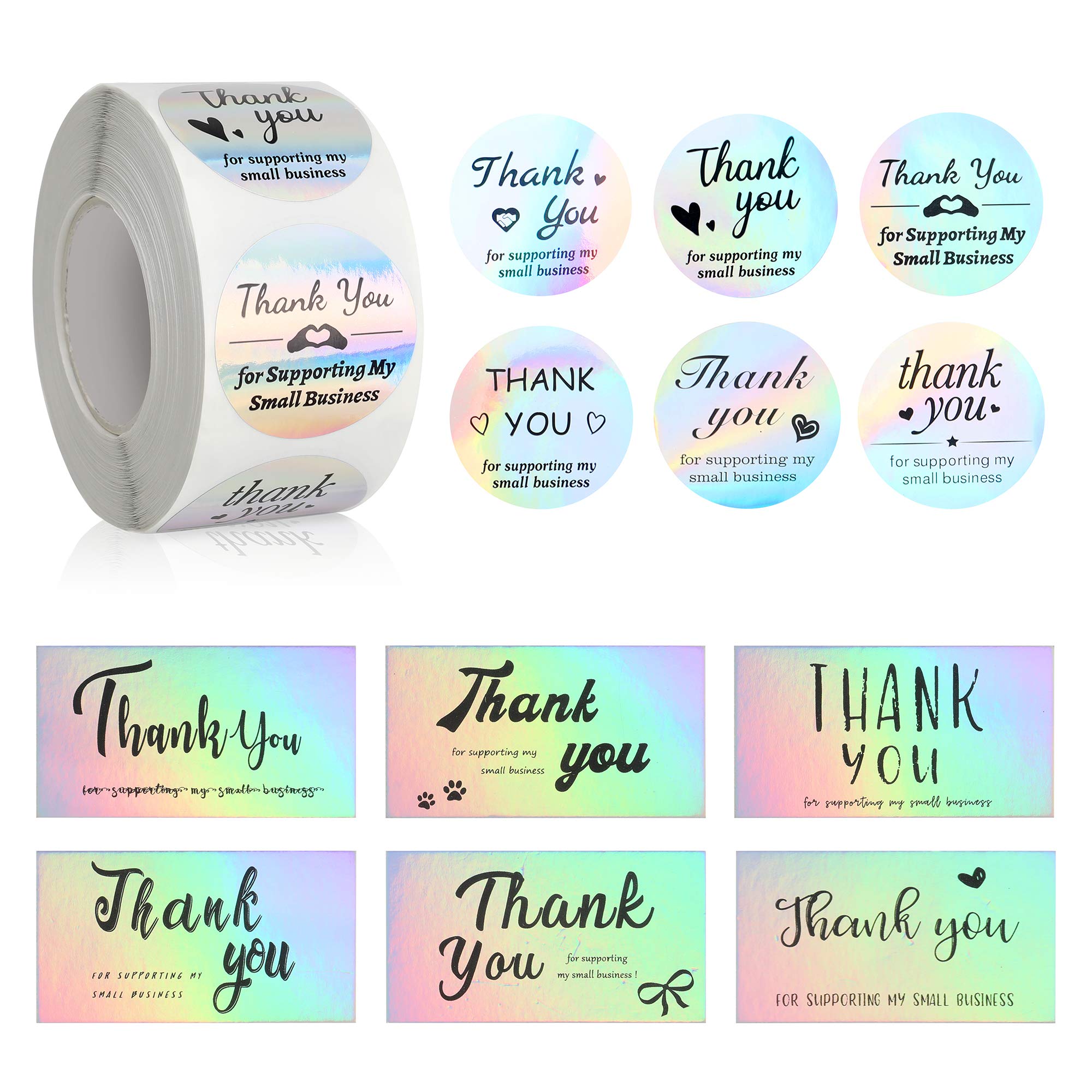 600 Pieces Thank You For Supporting My Small Business Stickers And 120 