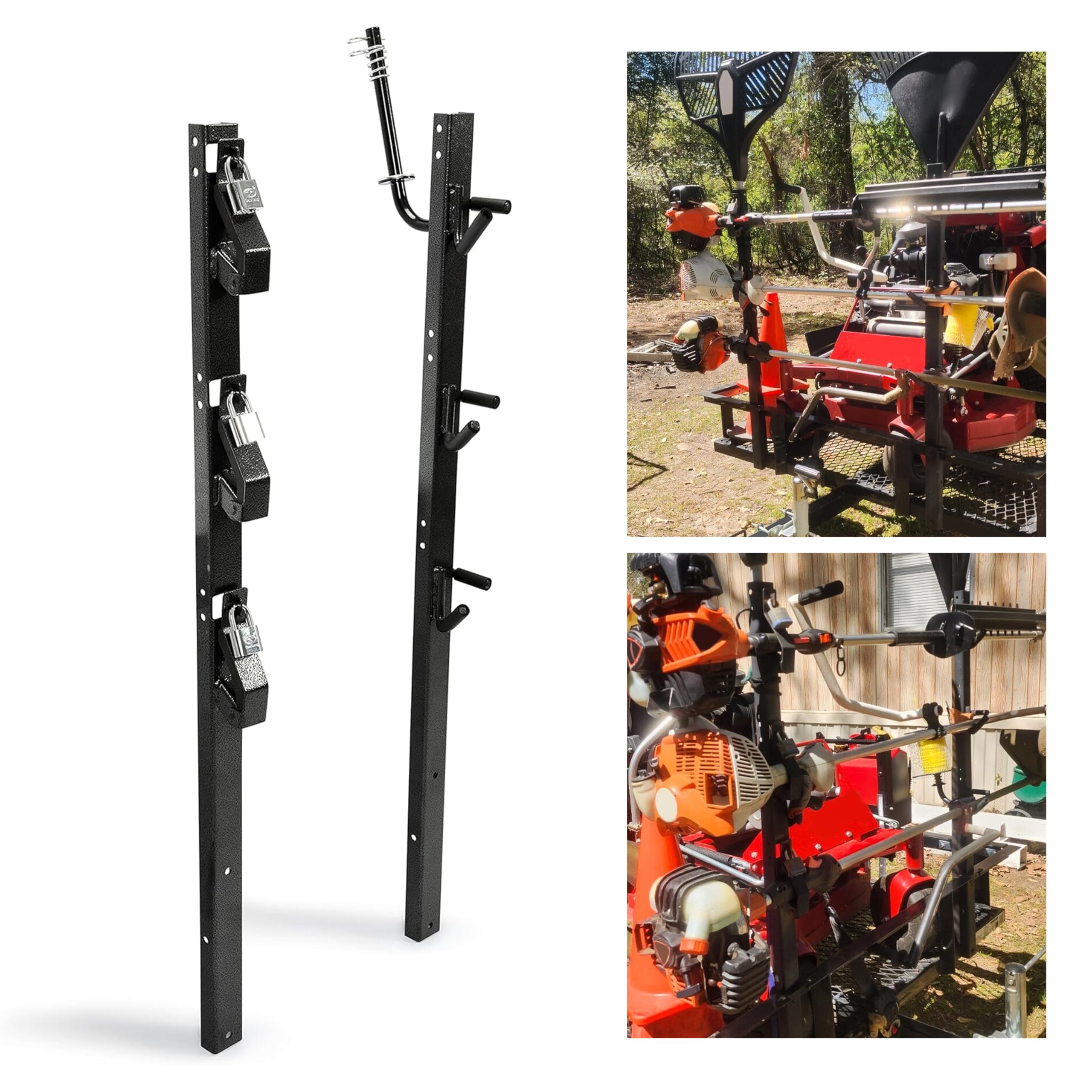 ECOTRIC 3 Place Weed Eater Rack Carrier Mount On Landscape Truck ...