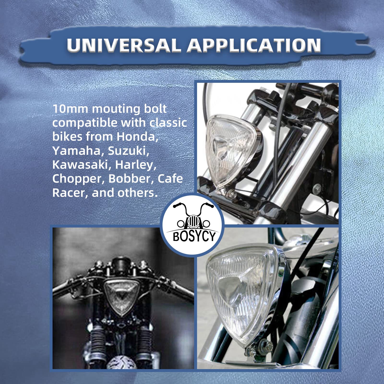 Mua Vintage Motorcycle Headlight Upgraded LED Front Spotlight Lamp ...