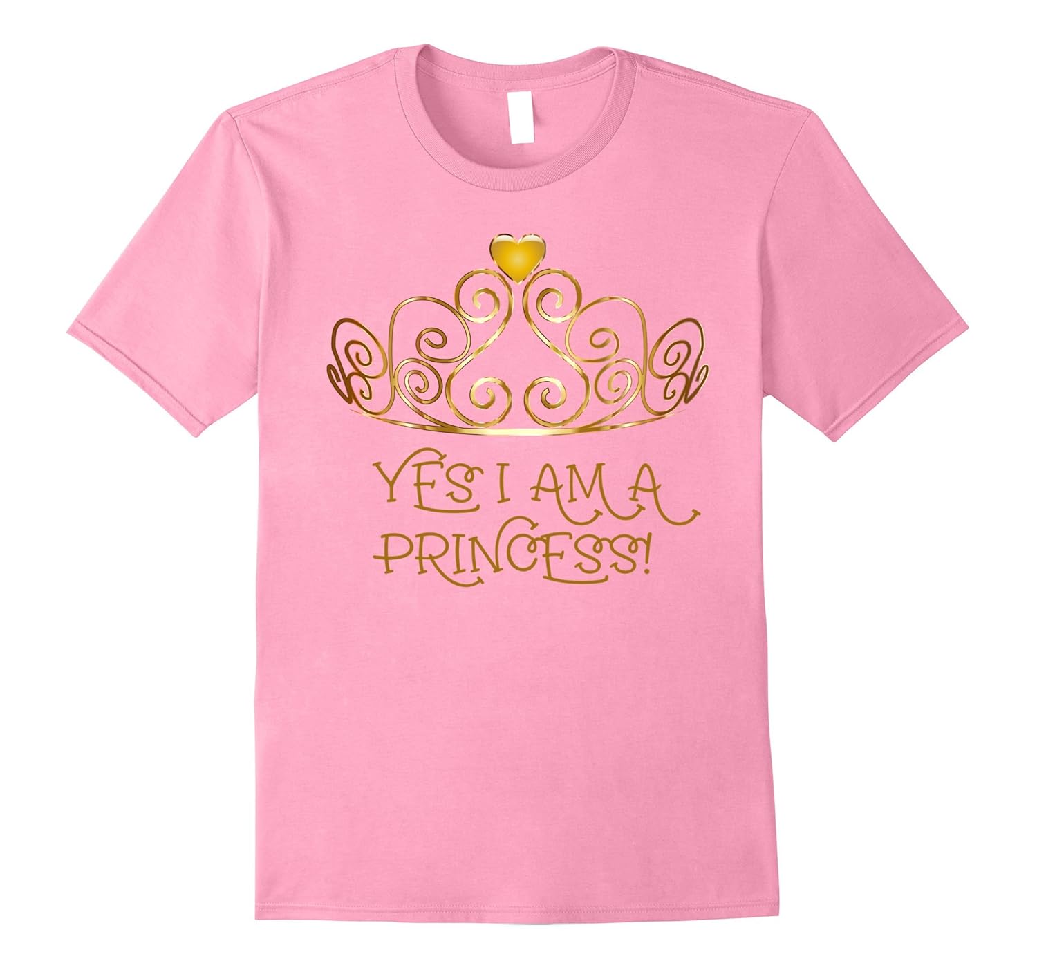 Yes I Am A Princess Girls Life Royalty Crown Logo T-Shirt-PL – Polozatee