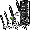 Amazon.com: Eddeas Whisk,Silicone Whisk Non Scratch Whisks for Nonstick ...
