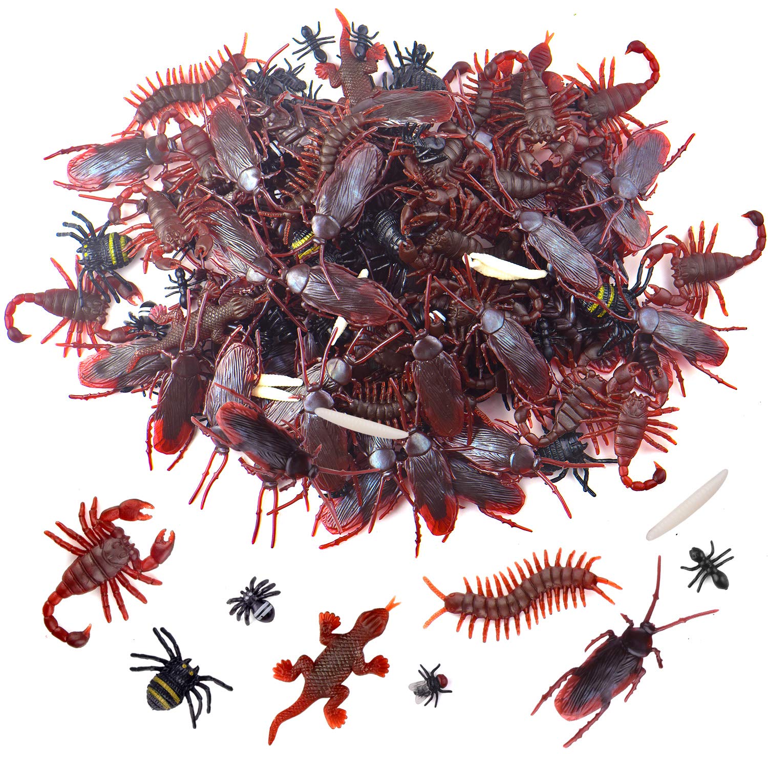 Buy Coopay 180 Pieces Plastic Realistic Bugs, Fake Cockroaches, Spiders ...