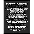 Amazon.com: Top 10 Gun Safety Tips - Funny Wall Art Sign, Humorous Pro ...