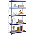 Amazon.com: Topeakmart 5-Tier Utility Shelves, Metal Storage Shelves ...
