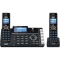 VTech DS6251-2 Dect_6.0 2-Handset 2-Line Landline Telephone, Black ...