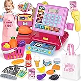 Amazon.com: Pretend Play Calculator Cash Register Toy, Supermarket Shop ...