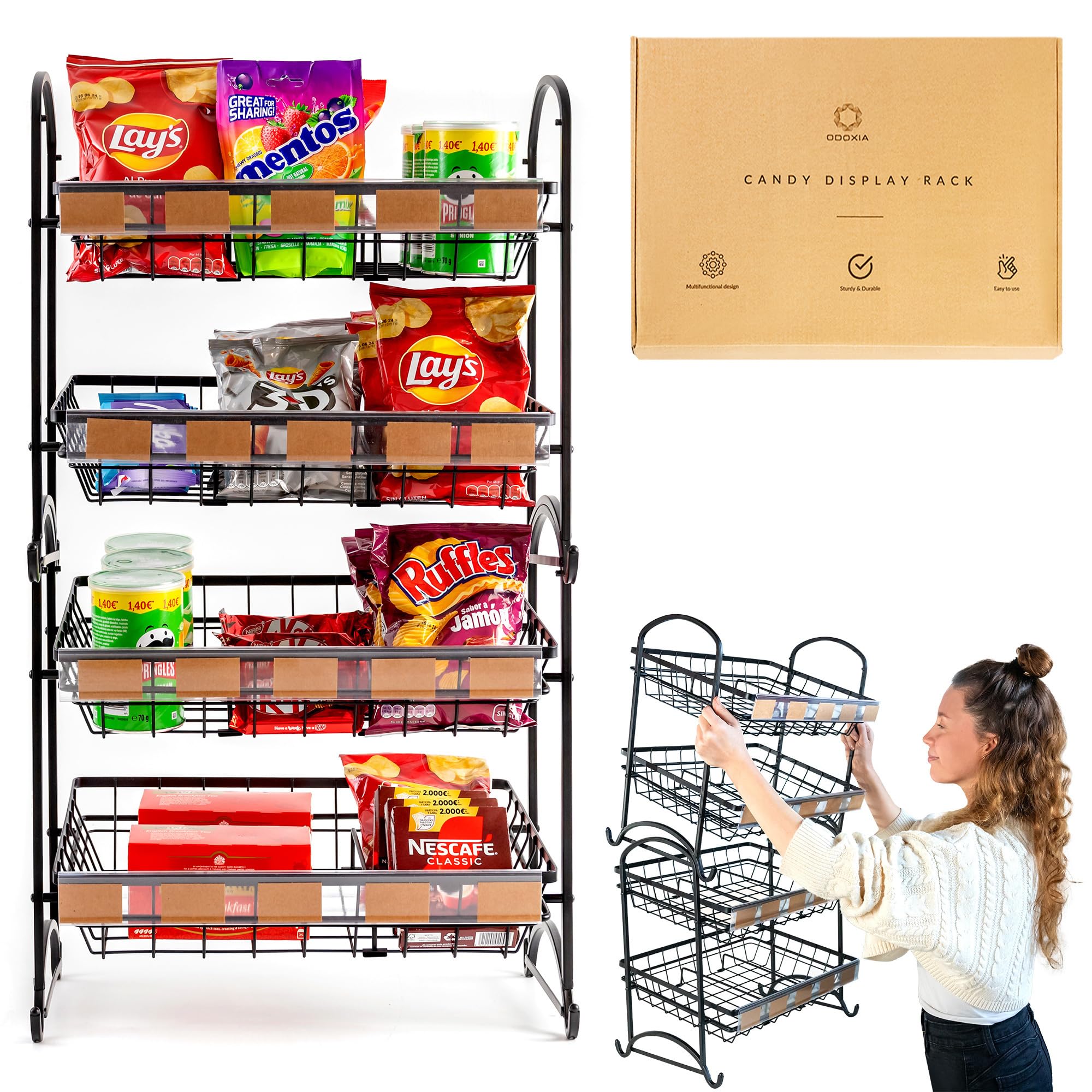 Candy Display Rack | Stackable Candy Organizer | Snack Organizer For ...