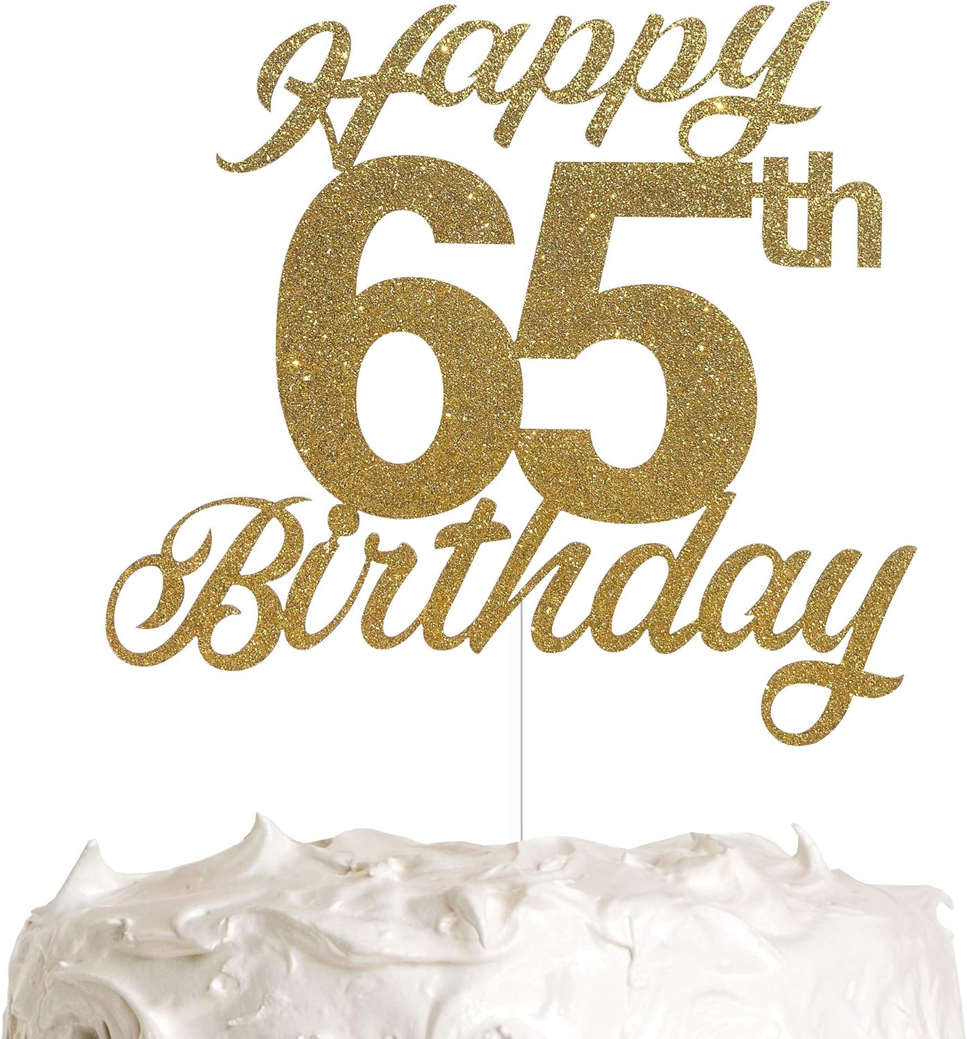 ALPHA K 65th Birthday Cake Topper, Birthday Party Decorations with ...