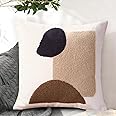 Amazon.com: Virexen Boho Decorative Throw Pillow Covers 18x18 Textured Mid Century Modern Pillow ...