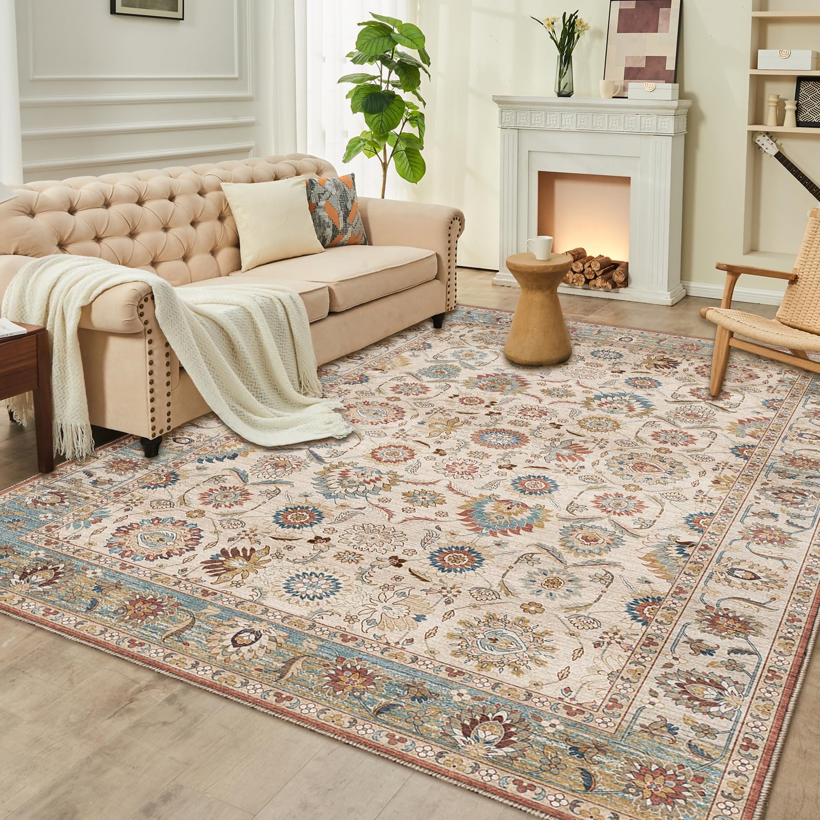 ROCYJULIN 5x7 Area Rugs for Living Room, Faux Wool Area Rugs 5x7 for ...