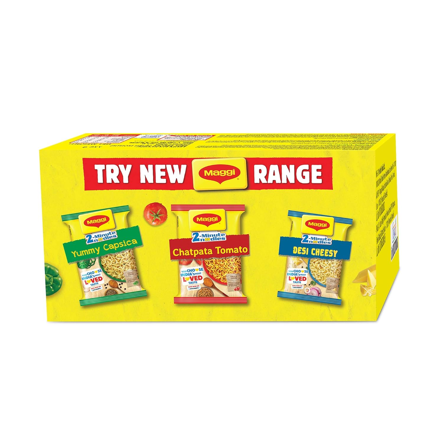MAGGI 2-Minute Instant Noodles Box - Desi Cheesy Masala (4 Pack x 60.5g ...