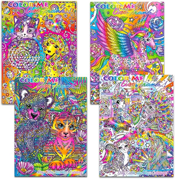 Color Me Lisa Frank Adult Coloring Book SET OF 4 2016 Just released ...