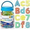 Amazon.com: Odoorgames 66 Pcs Translucent Letters and Numbers – Light ...