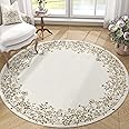 Amazon.com: jinchan Round Rug 5ft Area Rug Washable Entryway Indoor ...