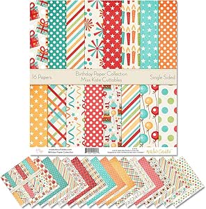 Amazon.com: Pattern Paper Pack - Birthday - Scrapbook Premium Specialty ...