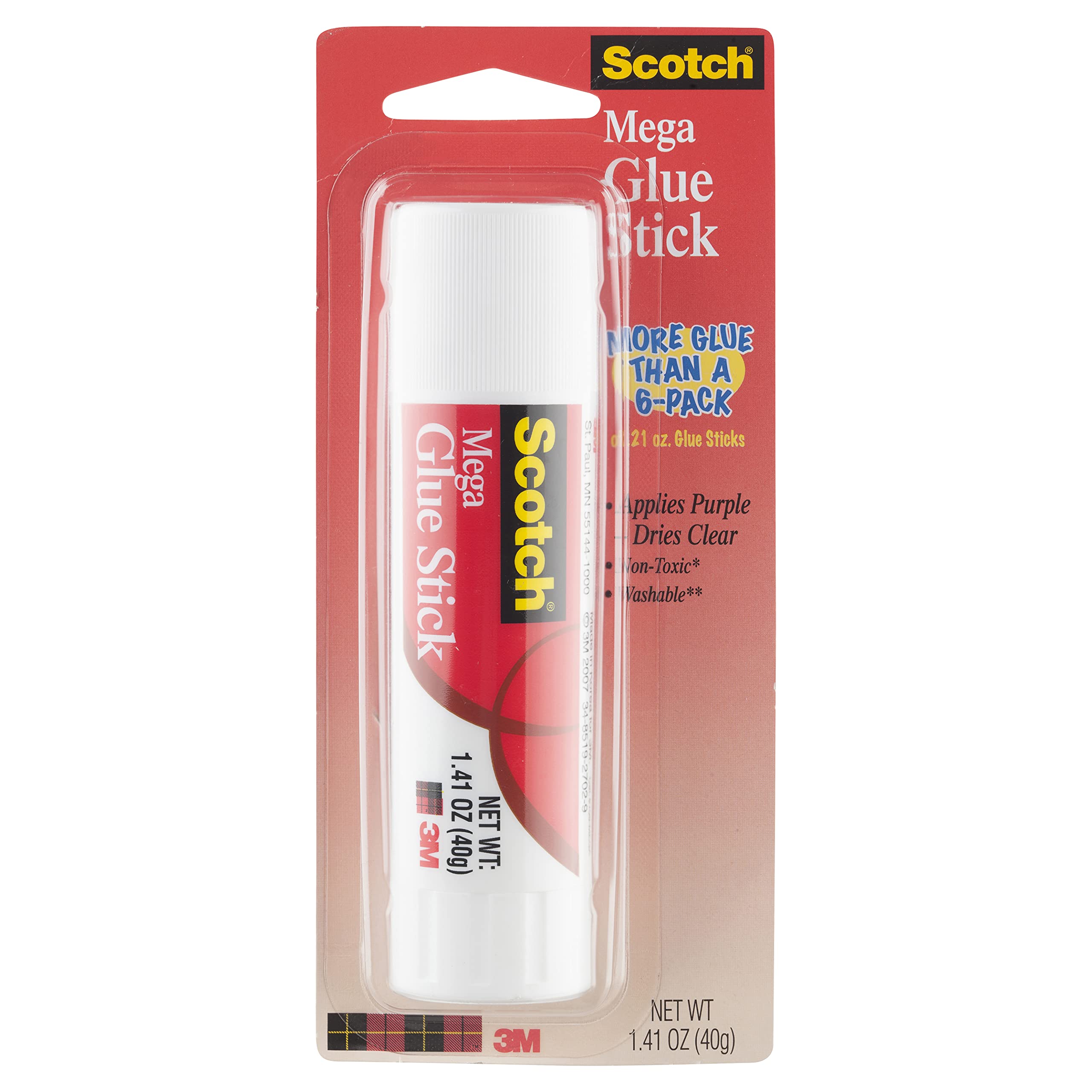 Glue Sticks Scotch® Mega Purple Glue Stick 6108-MEGA, 1.4 Oz | 3M ...