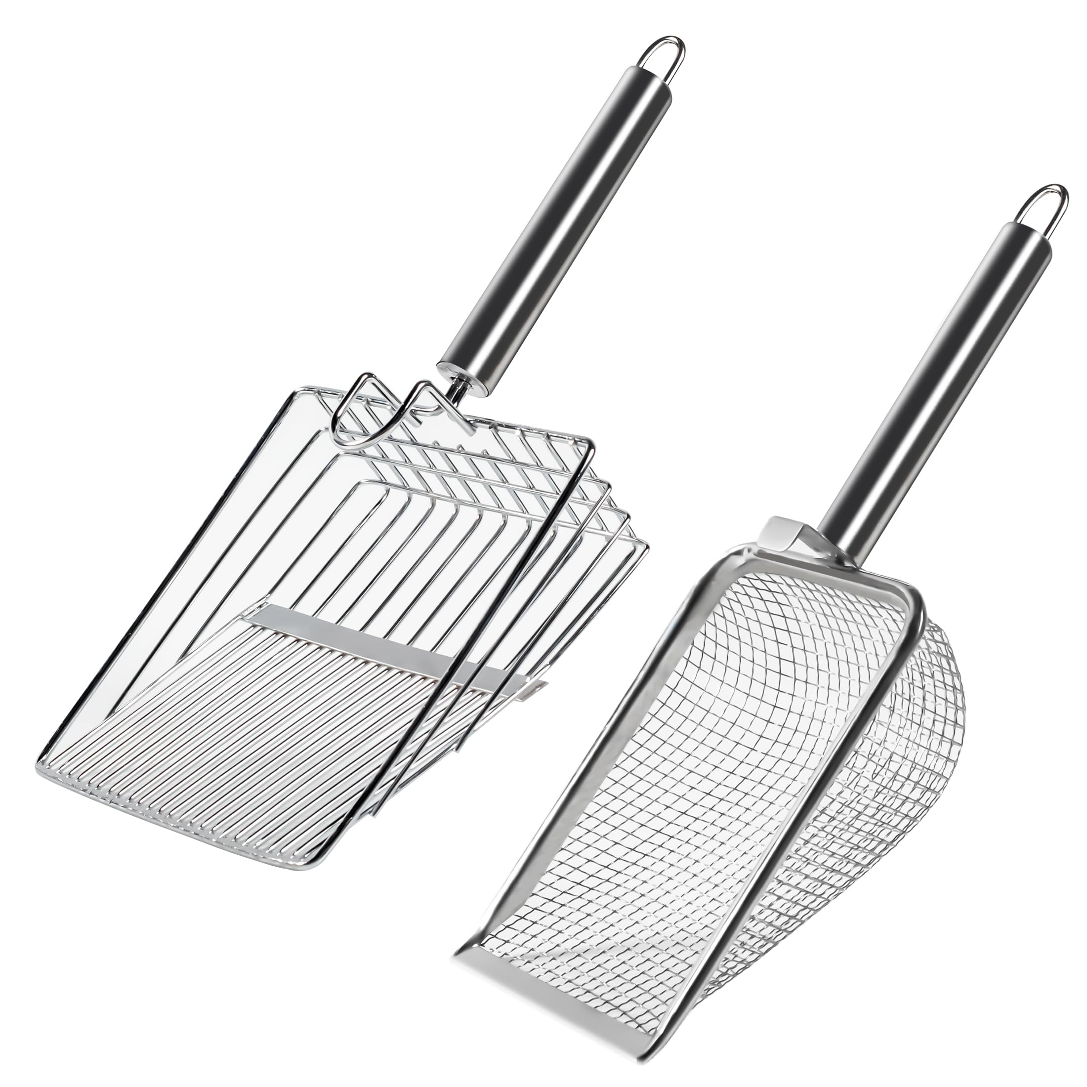 APLSTOW 2 PC Stainless Steel Cat Litter Scoop,Kitty Litter Scooper ...