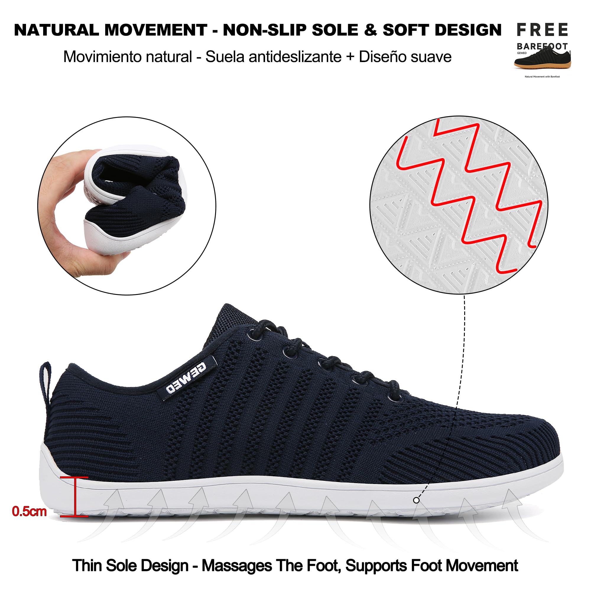 Mua Minimalist Barefoot Shoes Unisex | Zero Drop Sole | Wide Toe Box ...
