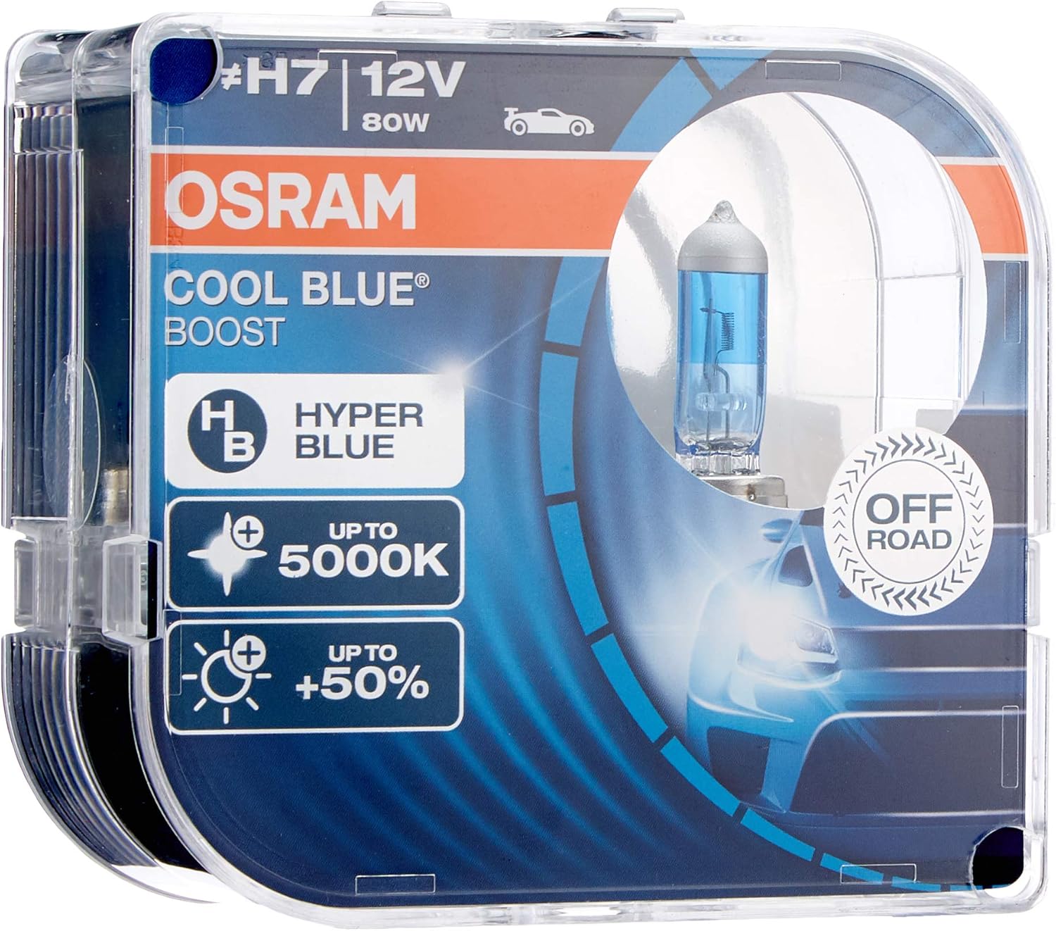 Osram 62210CBB-HCB Cool Hyper Plus Off Road Headlamp Bulb, Blue, 12 V ...