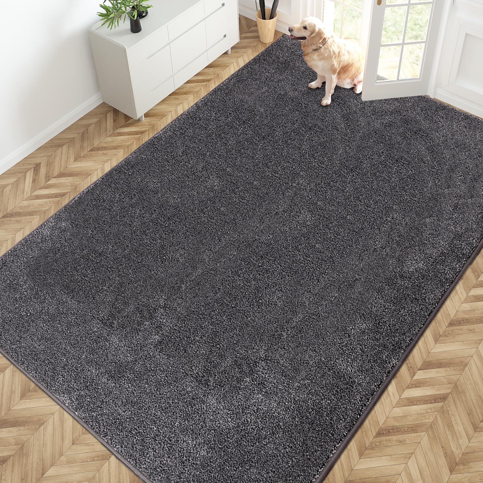 PURRUGS Easy Care Area Rug 6ft x 9ft, Non-Slip Washable Entryway Rug ...