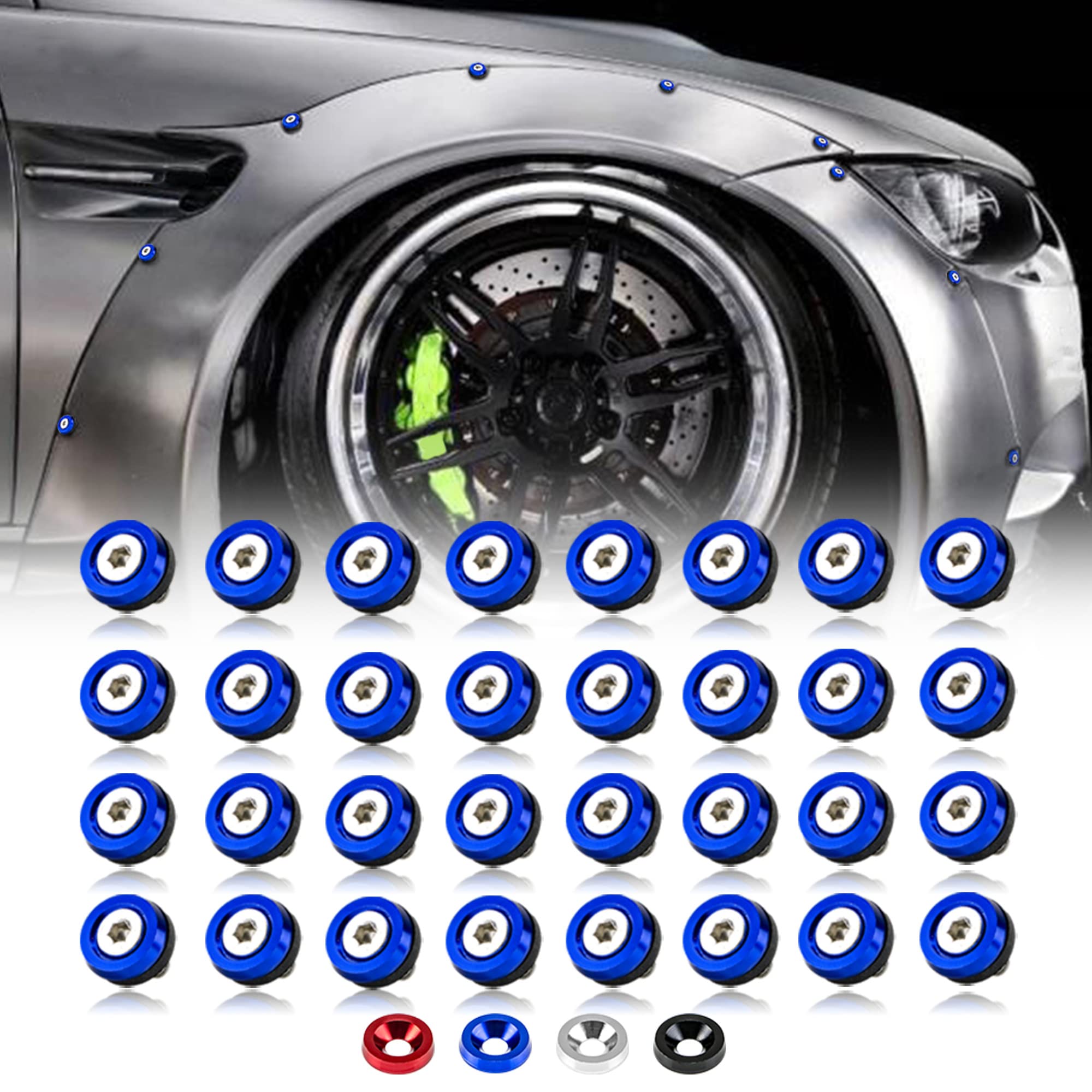 Mua Rolling Gears 32-Pieces M6 Anodized Aluminum Gasket Washer Kit for ...