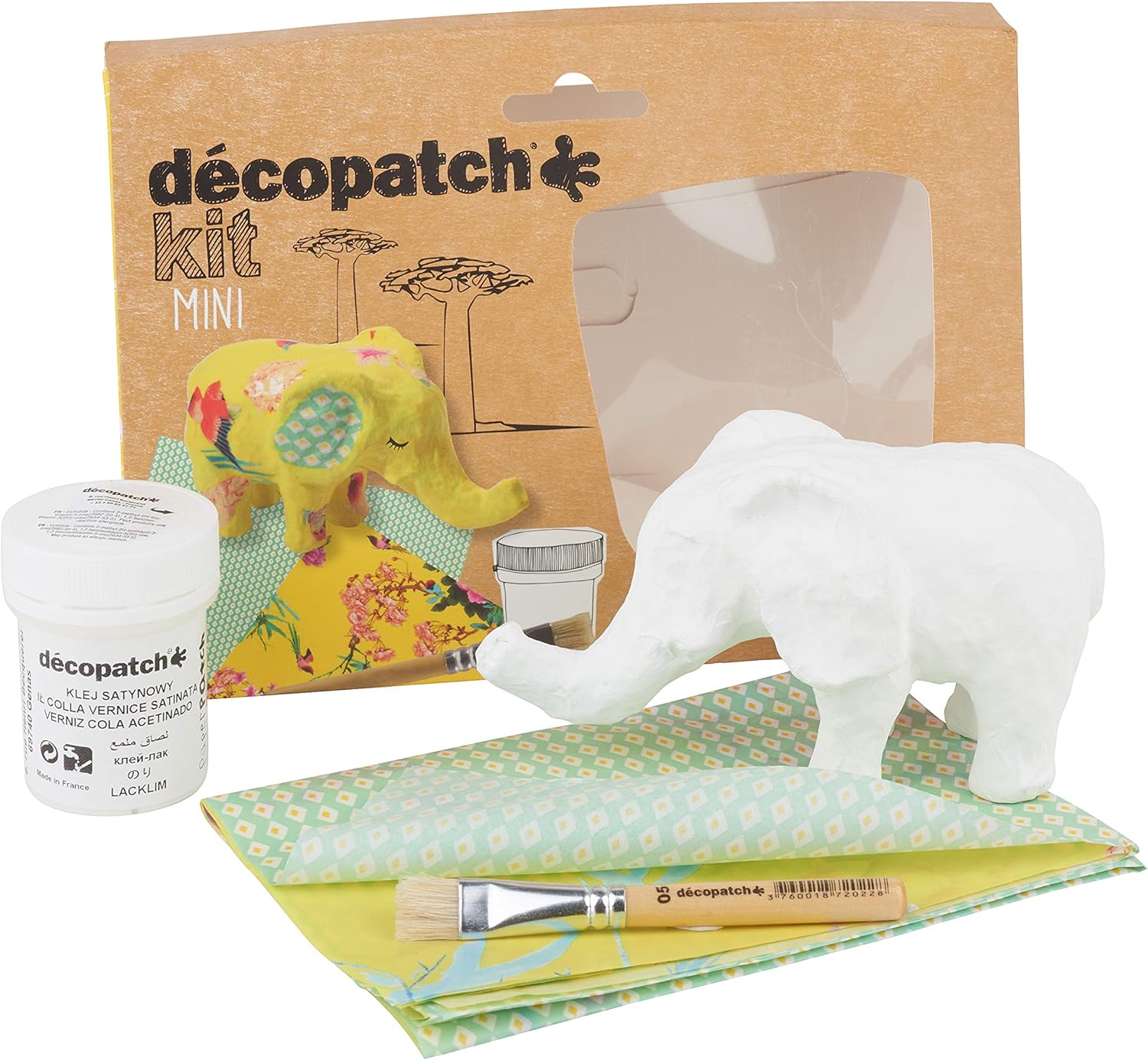 Decopatch Elephant Mini Kit Home & Kitchen Paper & Paper Crafts