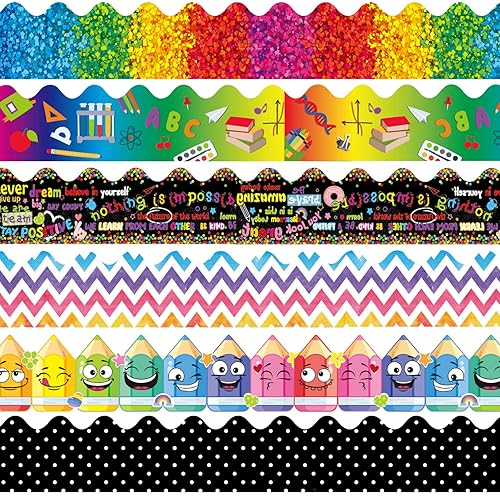 Geyee 84 Pieces 83 Feet Classroom Bulletin Board Borders Scalloped ...