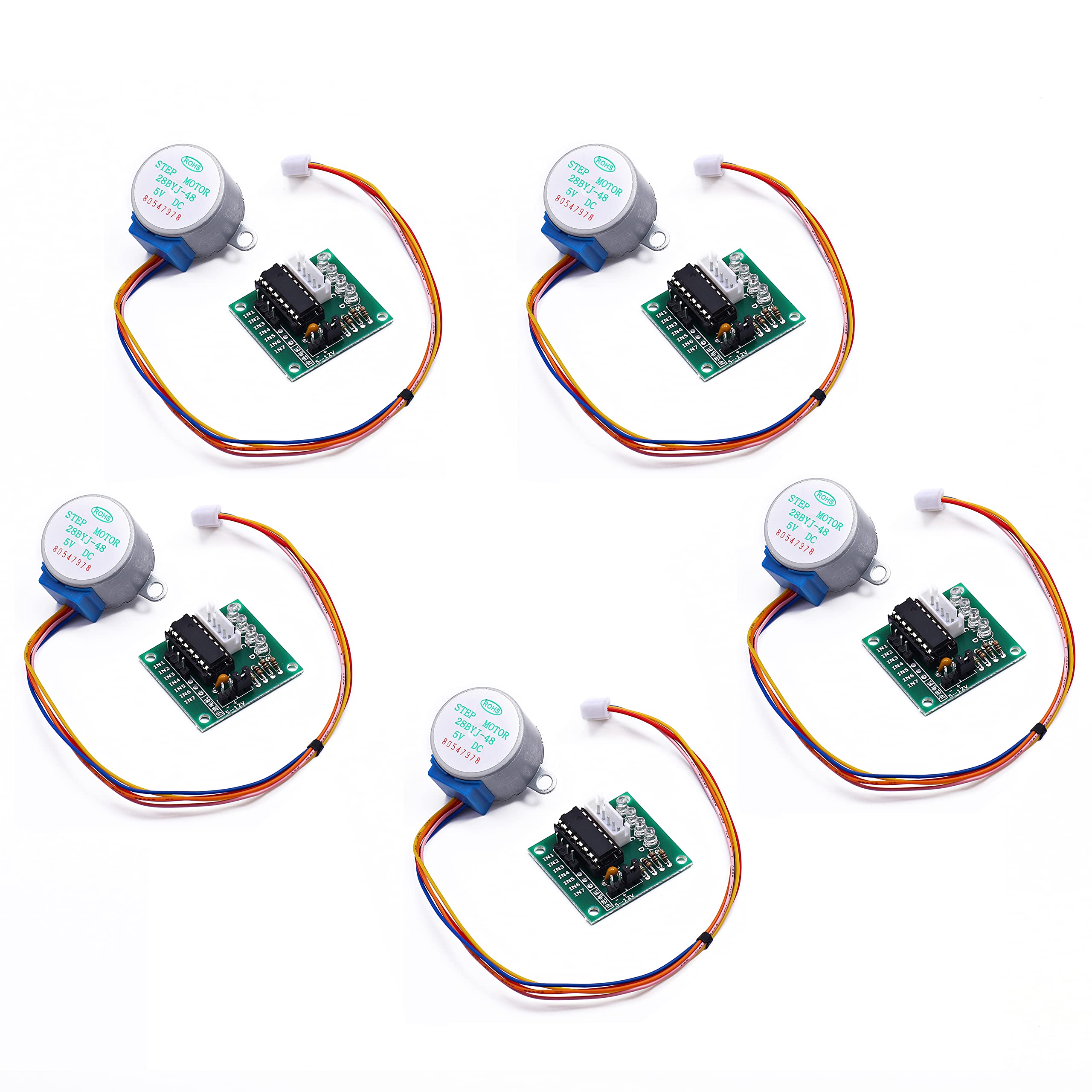 Mua 5pcs ULN2003 28BYJ 48 5V 4-Phase Stepper Motor with 5V Stepper Drive Board for Arduino PI ...