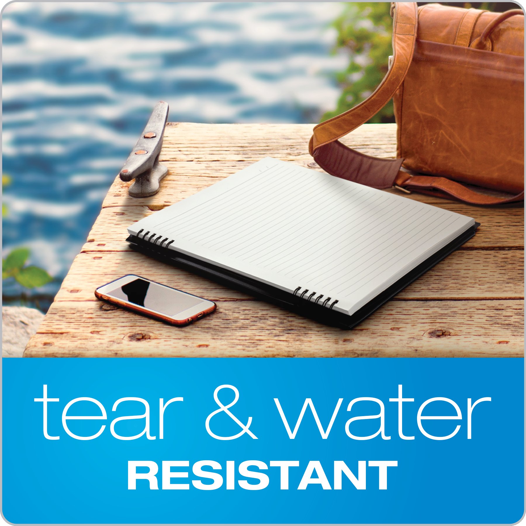 Oxford Stone Paper Notebook, 8-1/2" X 11", Blue Cover, 60 Sheets, 2 ...