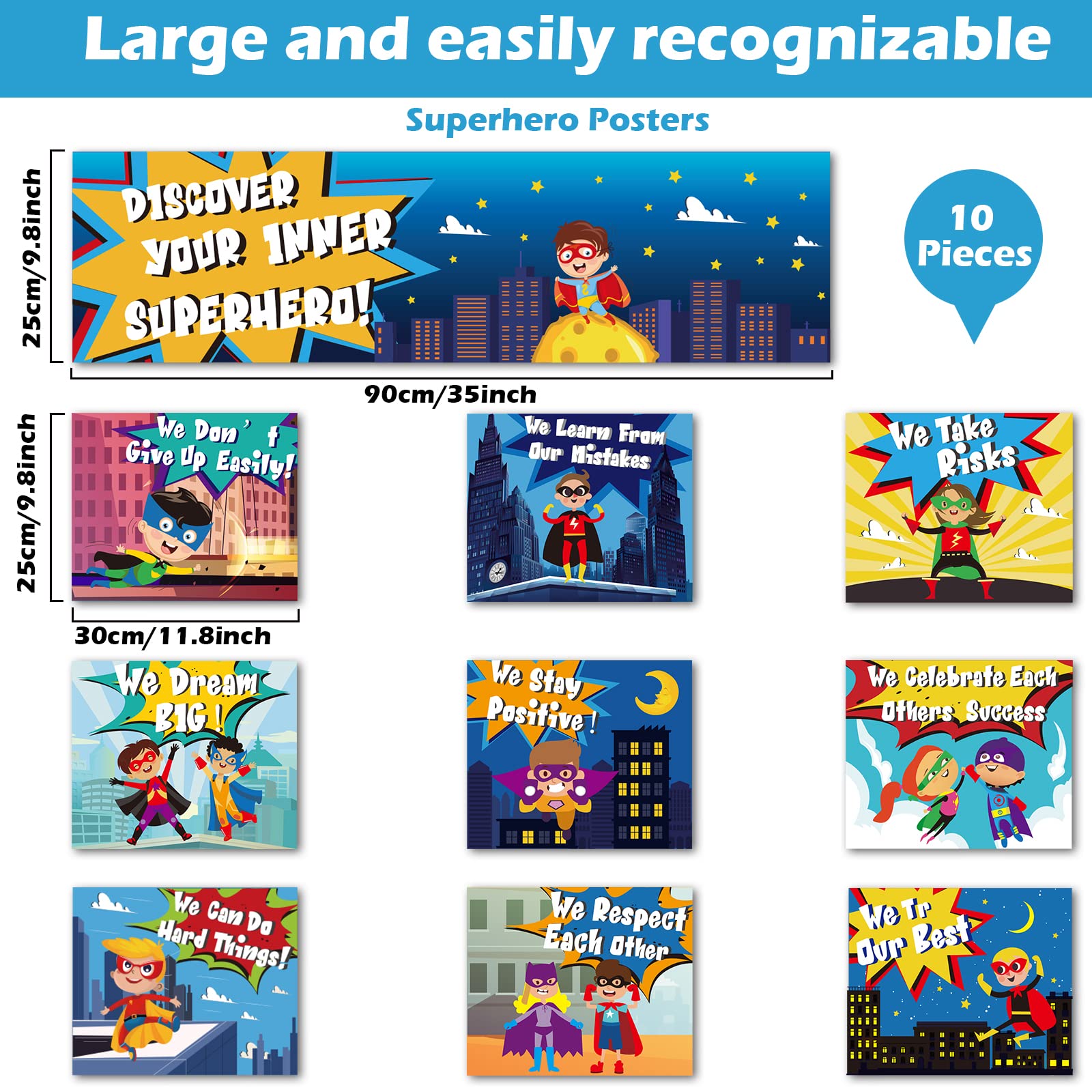 Mua Super Theme Hero Posters Hero Classroom Bulletin Board Banner ...